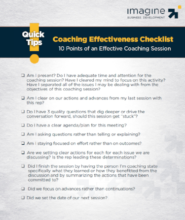 Quicktip: 10 Points of an Effective Coaching Session